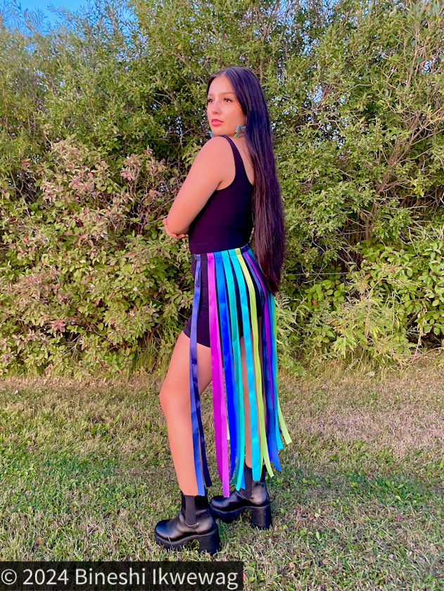 Northern Lights Ribbon Belt – Bineshi Ikwewag