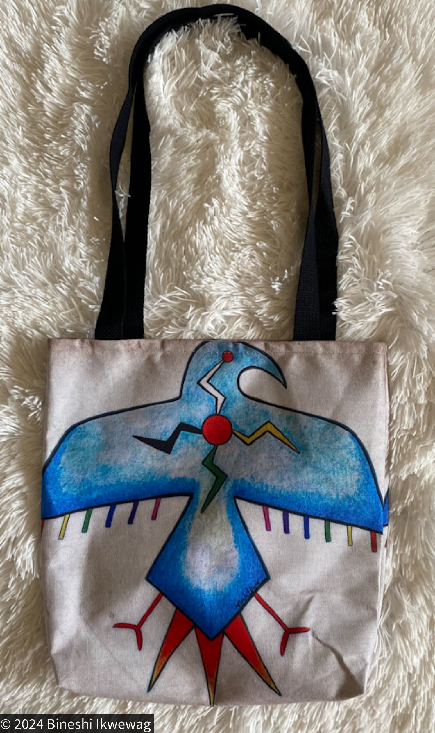 Small Tote Bag Bineshi Ikwewag Logo