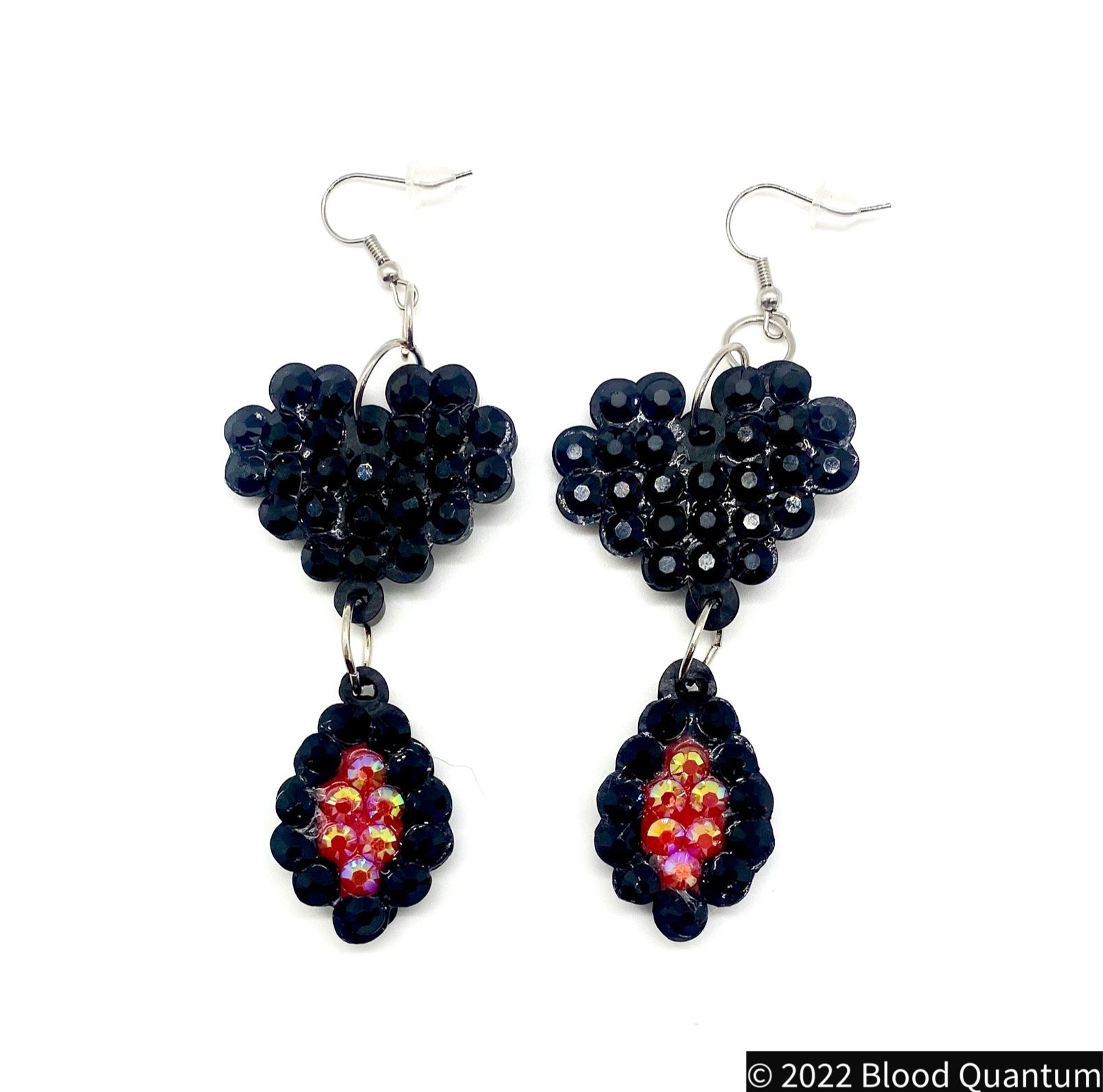 Black Heart Bleeding Earrings 🖤🩸 – Bineshi Ikwewag